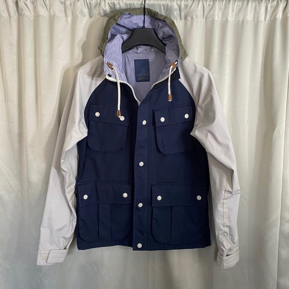 Zara | Jackets & Coats | Vintage Zara Man Colorblock Hooded Utility ...